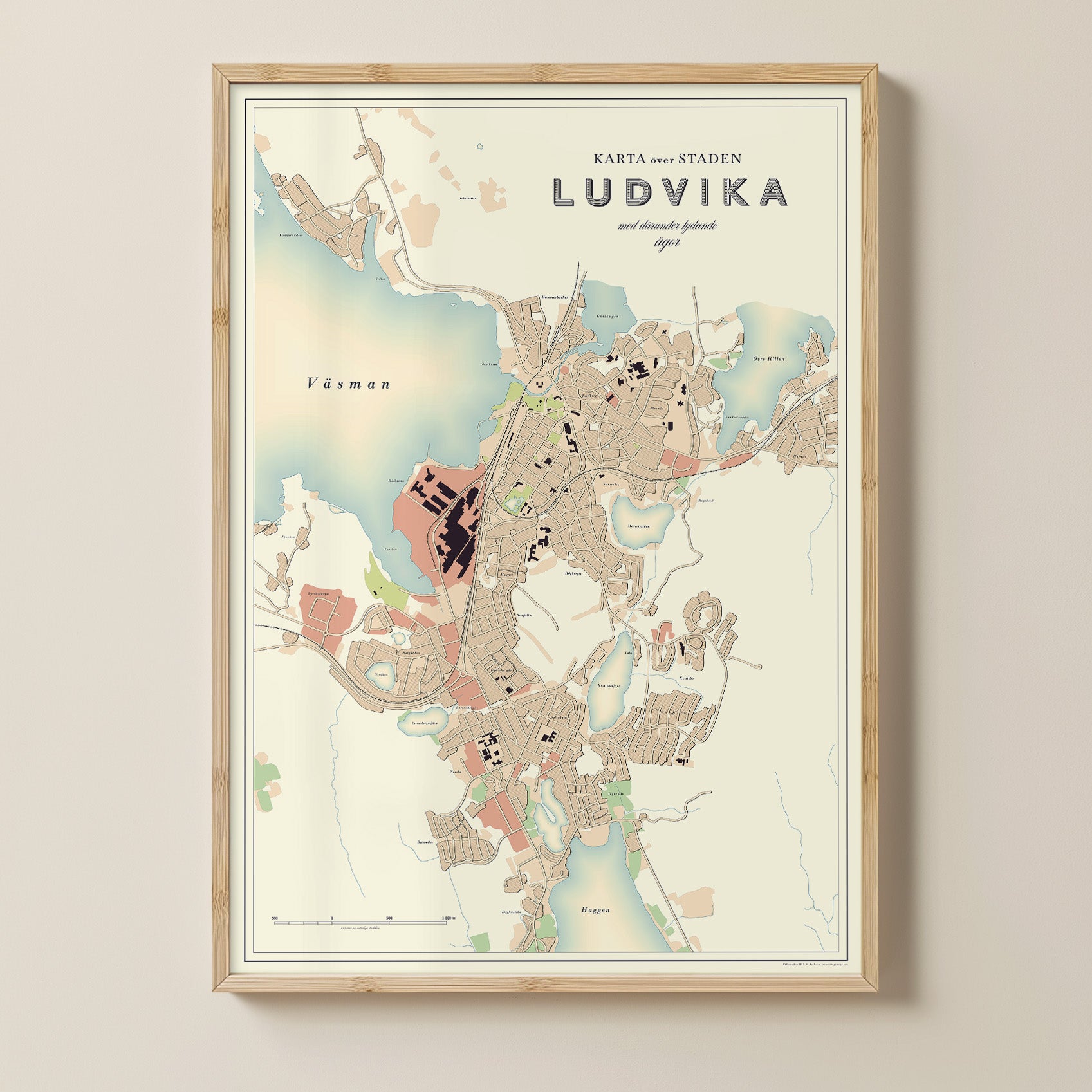 Ludvika Kartposter 2024 – New Vintage Maps